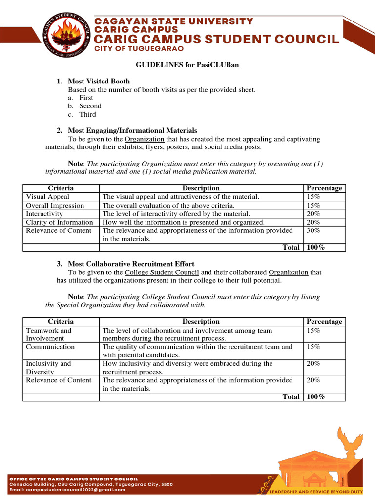 Official Guidelines | PDF
