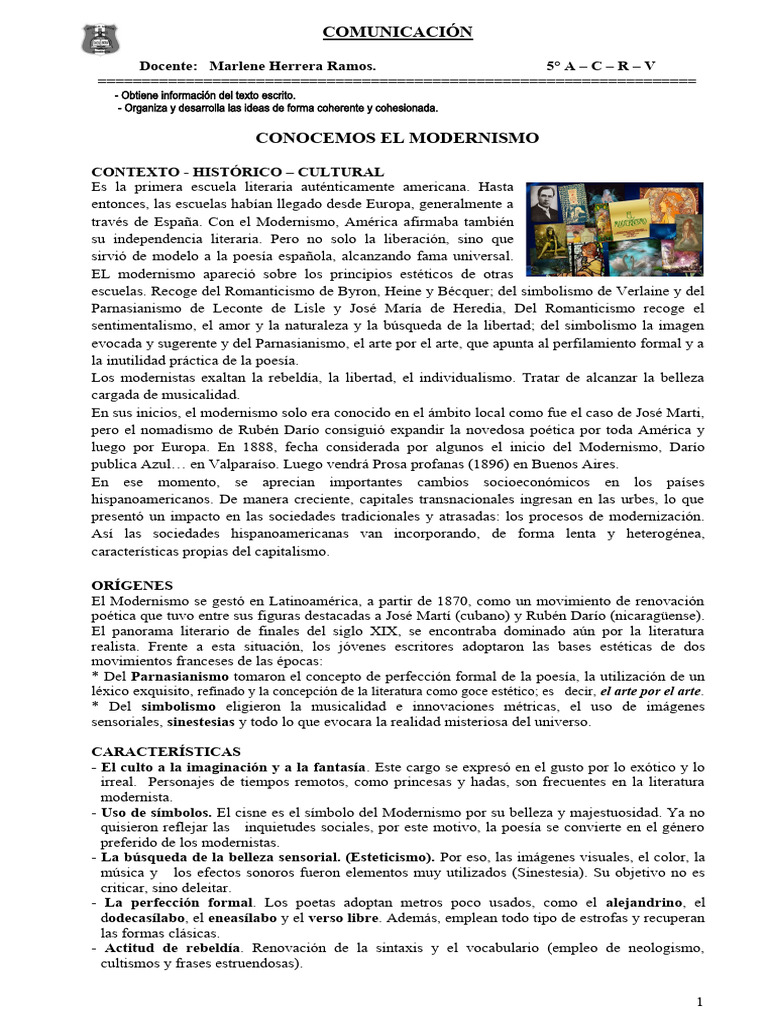 El Modernismo | PDF