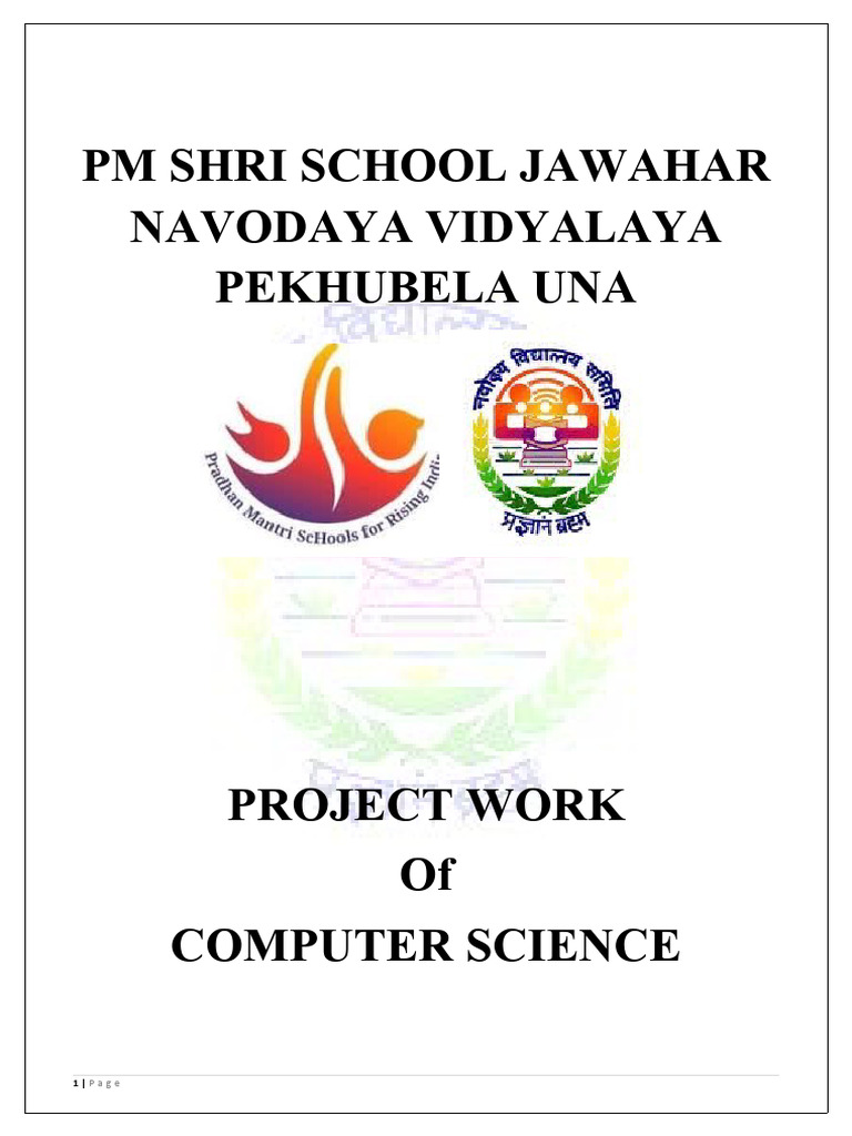 Computer Science Project. | PDF | Databases | Relational Database