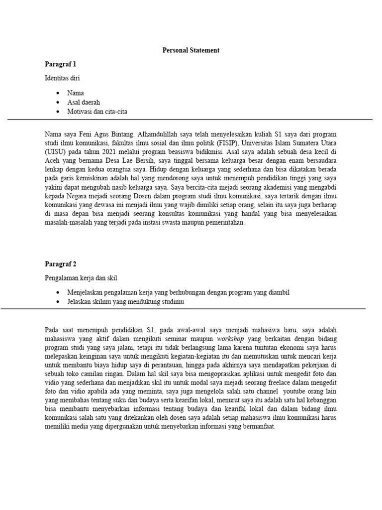 Personal Statement | PDF