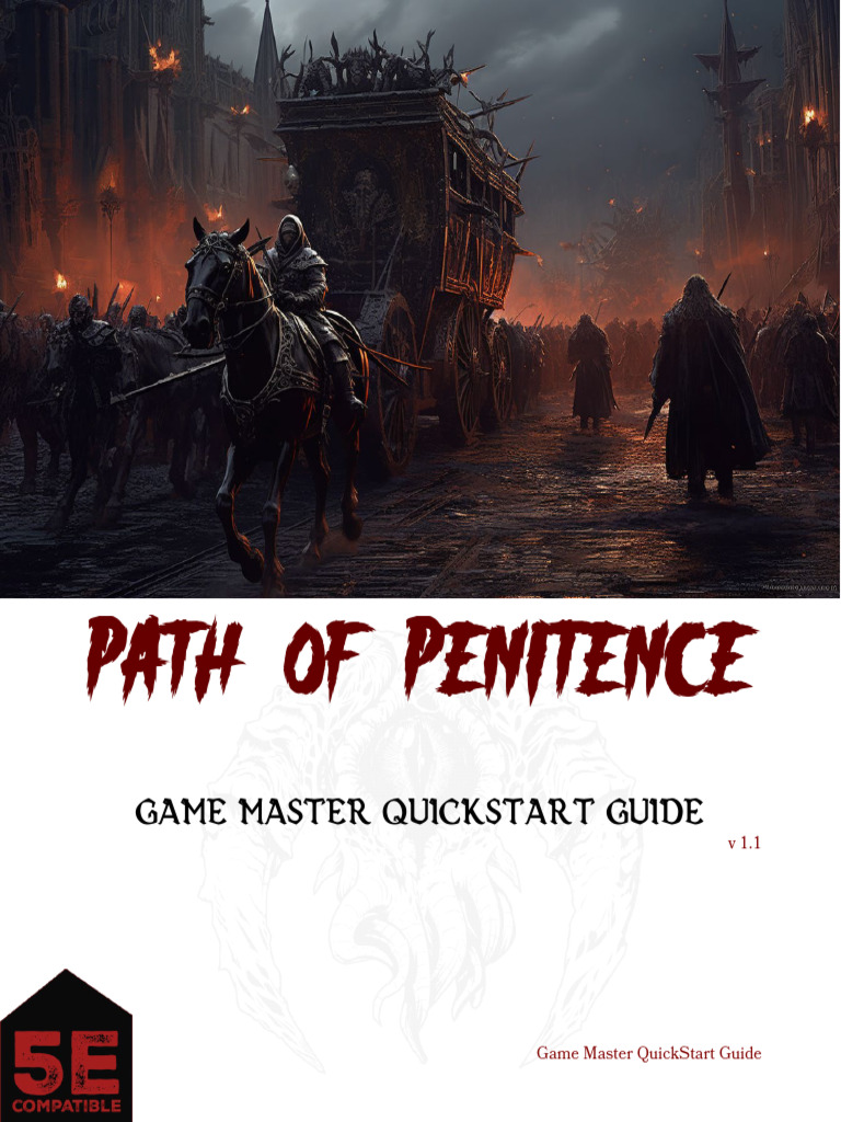 Path of Penitence - QuickStart Guide - Game Master v1.1 | PDF