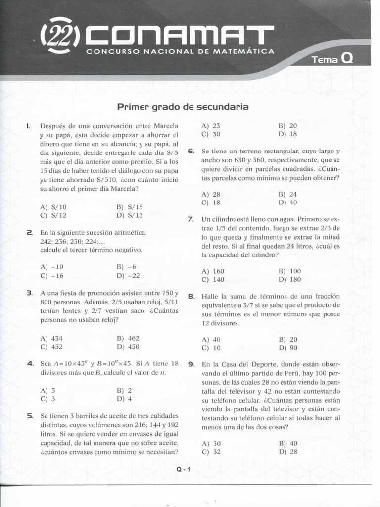 1ro Secun Elim Lima | PDF