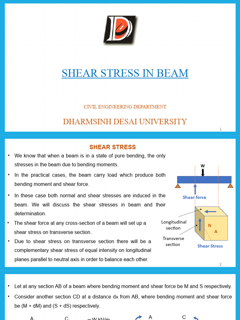 5.shear Stresses in Beam | PDF