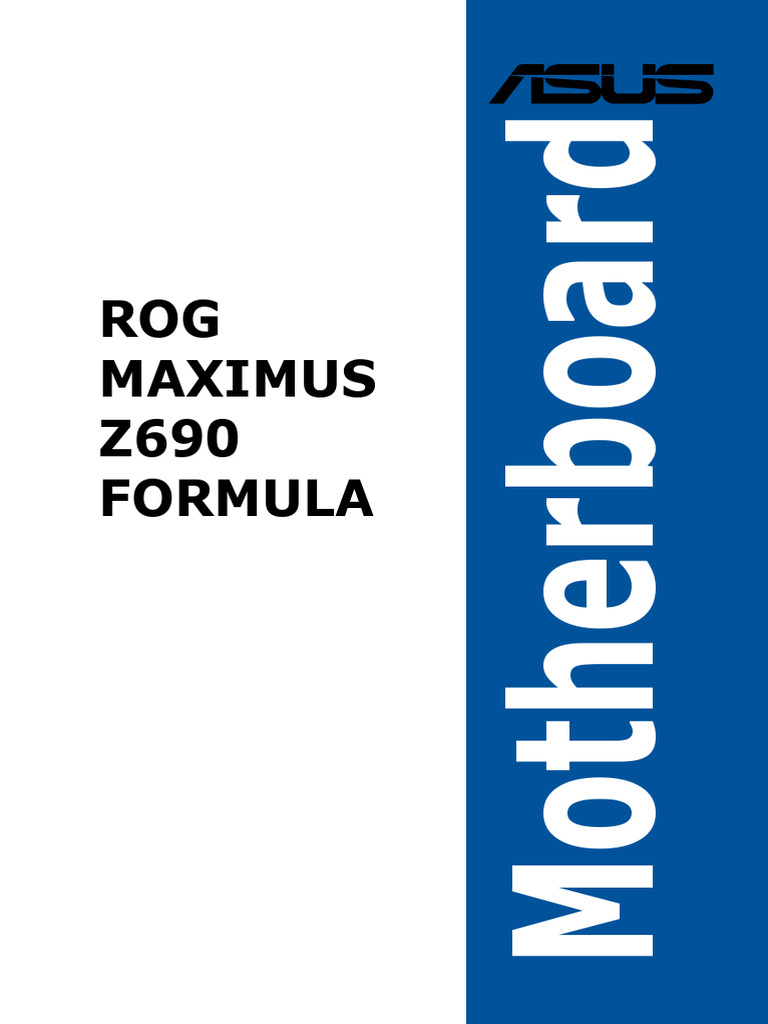 E19106 Rog Maximus Z690 Formula Um Web | PDF