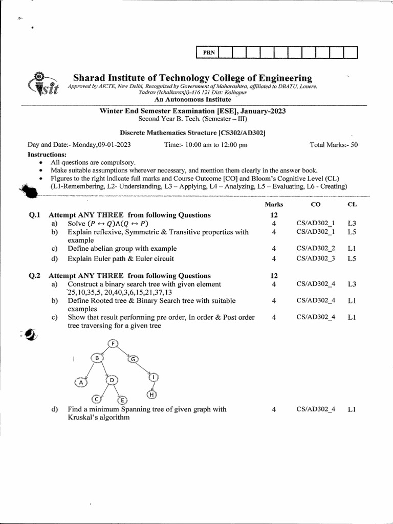 Discrete Mathematics Structure | PDF