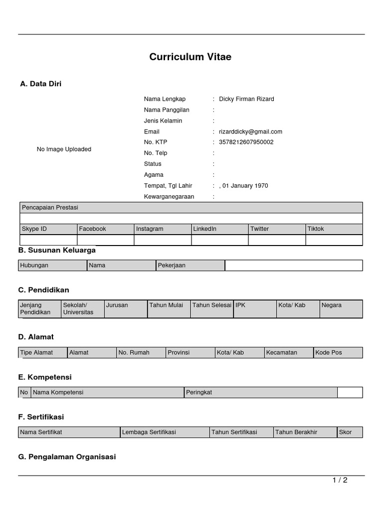 CV Dicky Firman Rizard dalam PDF | PDF