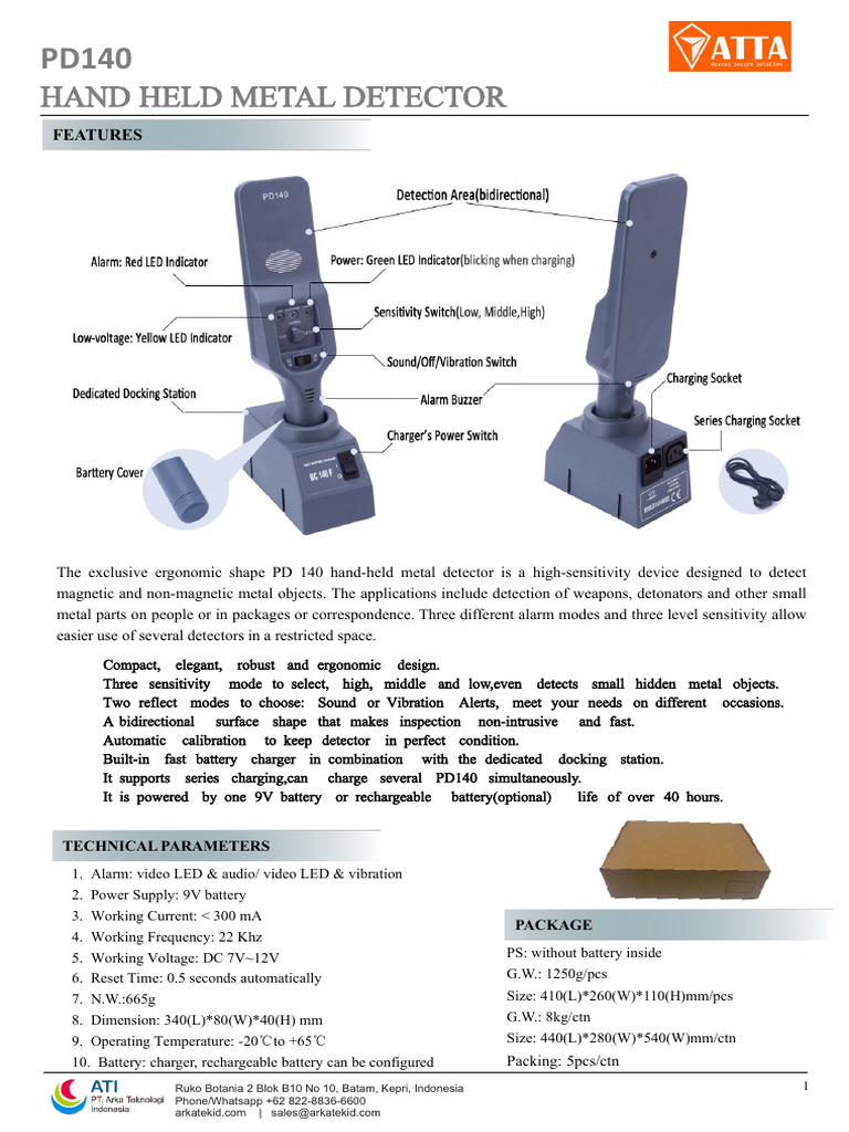 PD140 Hand Metal Detector | PDF