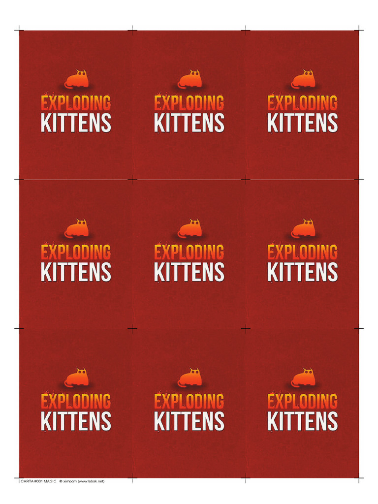Exploding Kittens - GLOBAL - Traseras - ES - MAQ | PDF