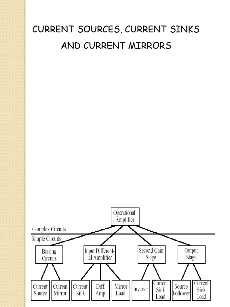 Current Sources, Current Sinks and Current Mirrors | PDF