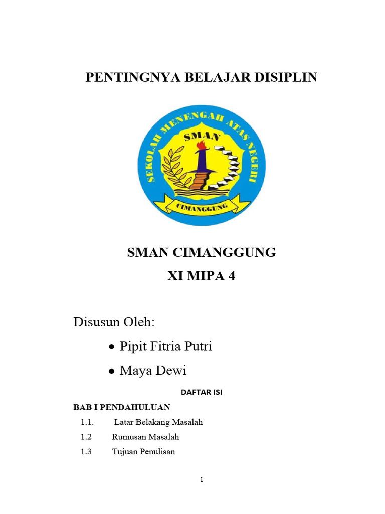 Pentingnya Belajar Disiplin | PDF