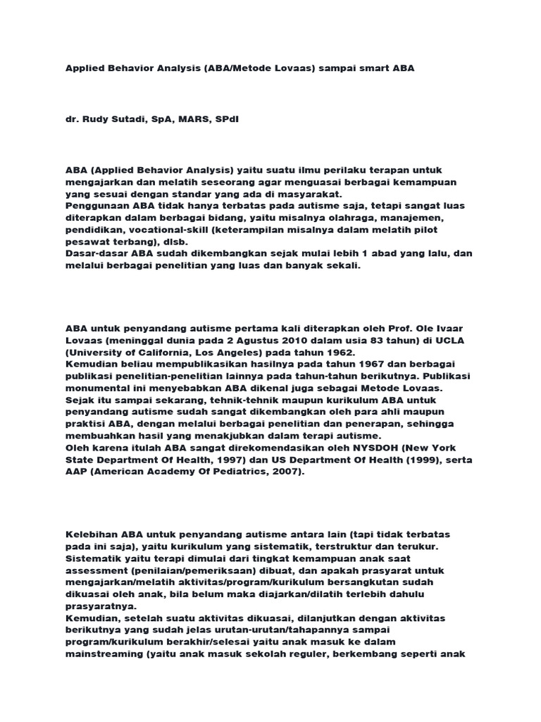 ABA Sampai SMART ABA | PDF