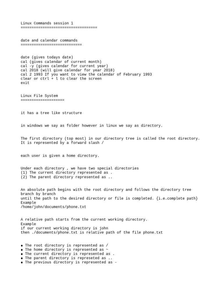 Linux Command Part-1 | PDF