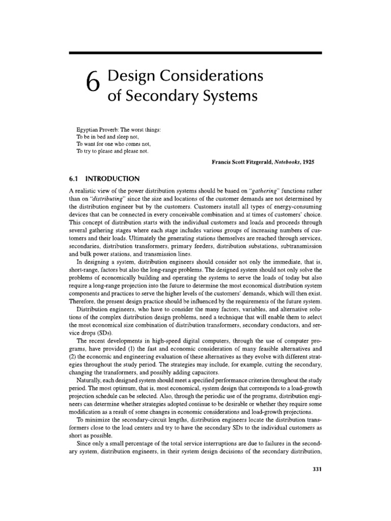 Chapter 6 Design Considerations of Secondary Systems | PDF