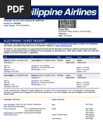 Philippine Airlines Sample Ticket | PDF | Airlines | Transport