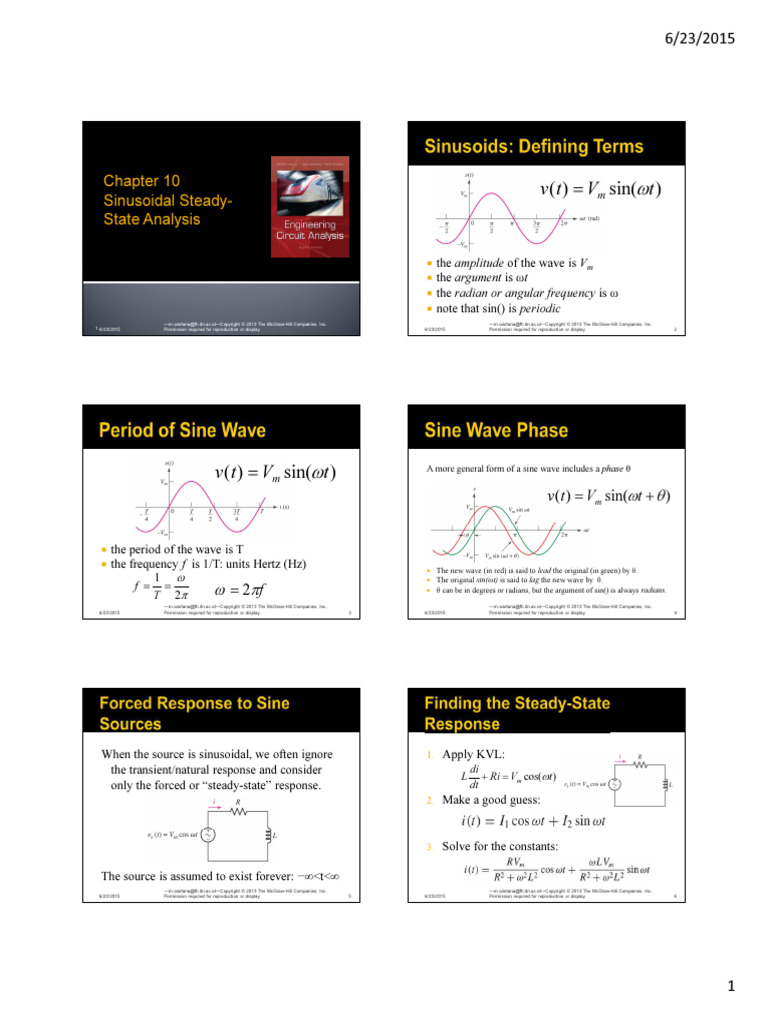 Ch10 11 12 Sinusoidal Steady State Analysis Pdf