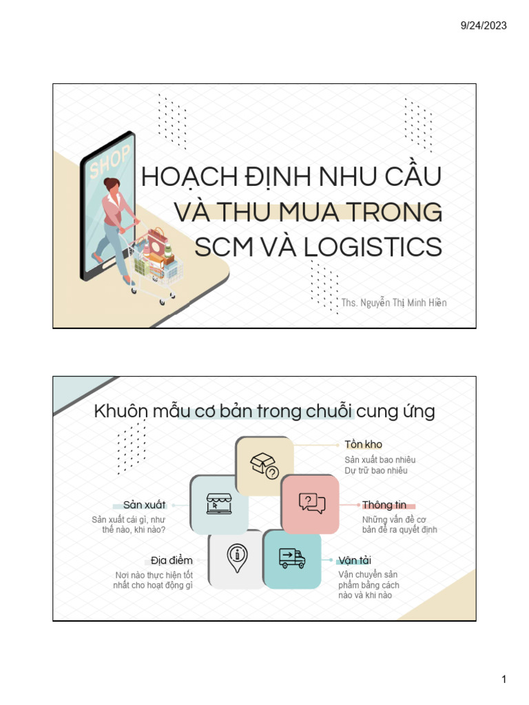 Logistics và SCM - B2 - Hoạch định nhu cầu | PDF