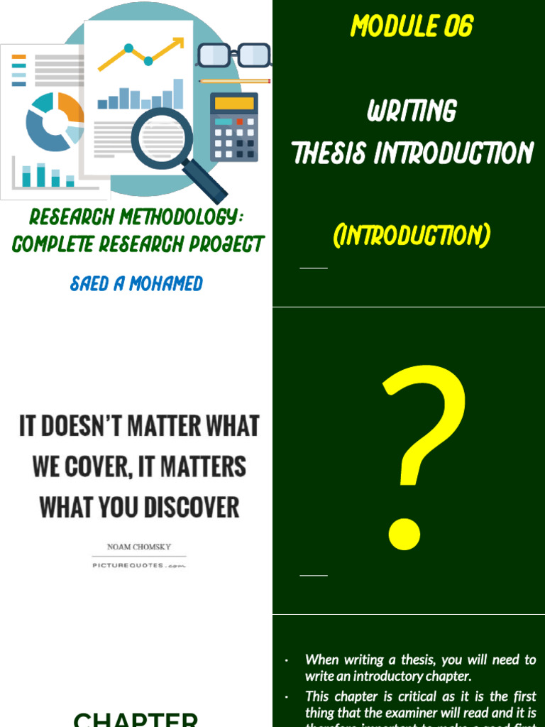 Module 06 Writing Thesis Introduction | PDF Module 06 Writing Thesis Introduction | PDF