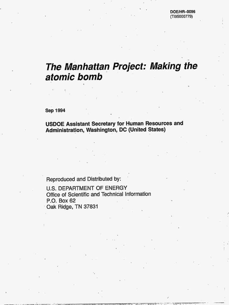 The Manhattan Project: Making The Atomic Bomb | Download Free PDF ...