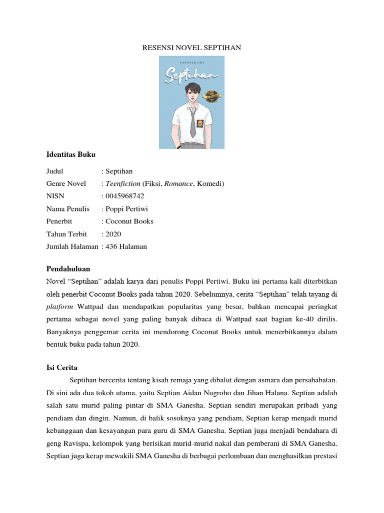 Resensi Novel Septihan | PDF