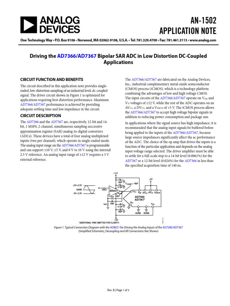 AD8368 - Application Notes | PDF | Analog To Digital Converter ...