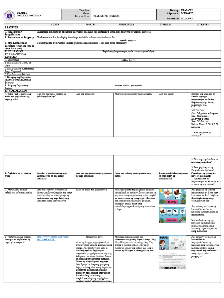 DLL MTB Q2 Week 5 | PDF