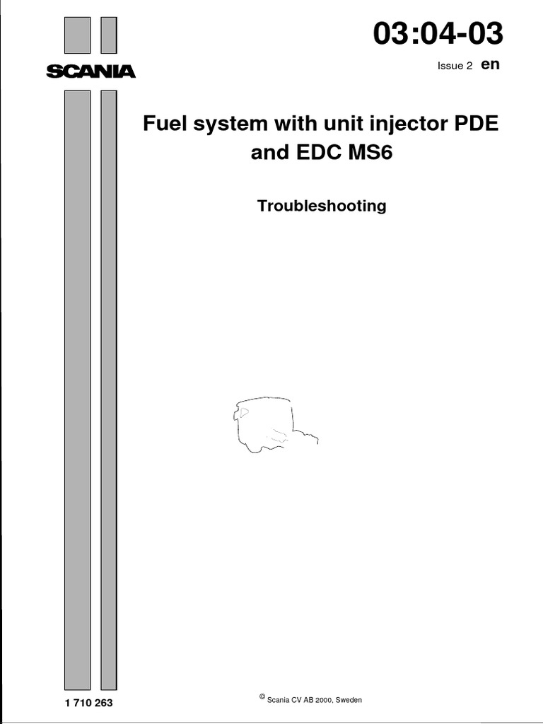 Fuel System With Unit Injector PDE and EDC MS6: Issue 2 | PDF