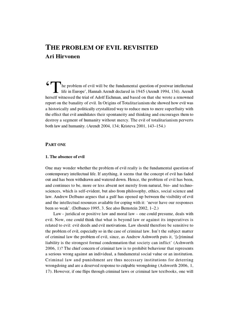 Revisiting the Concept of Evil | PDF | Candide | Evil
