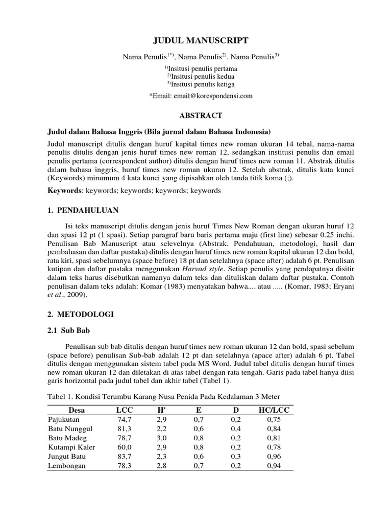 Manuscript Format | PDF