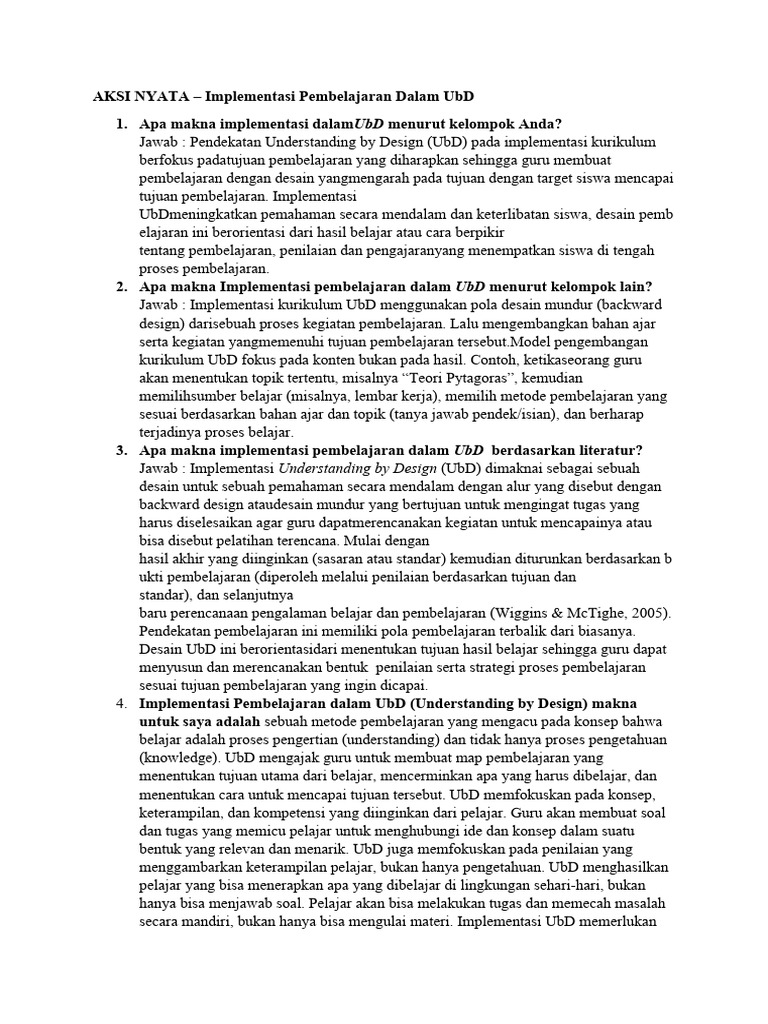 Aksi Nyata - T6 | PDF