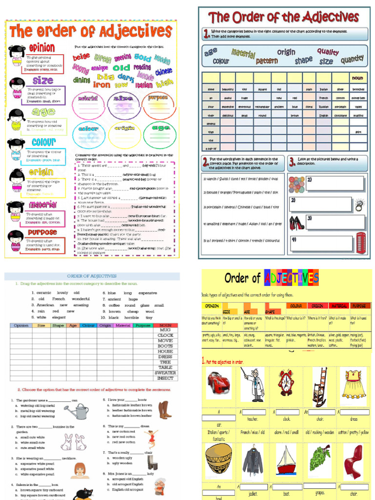 Order of Adjectives | PDF