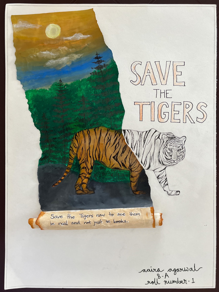Aaira Agarwal 8A Roll Number 1 Art Project | PDF