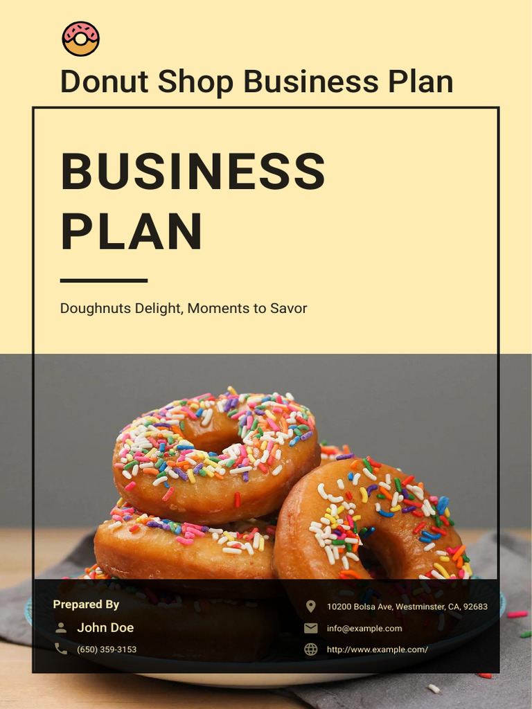 Donut Shop Business Plan Overview | PDF | Marketing | Sales