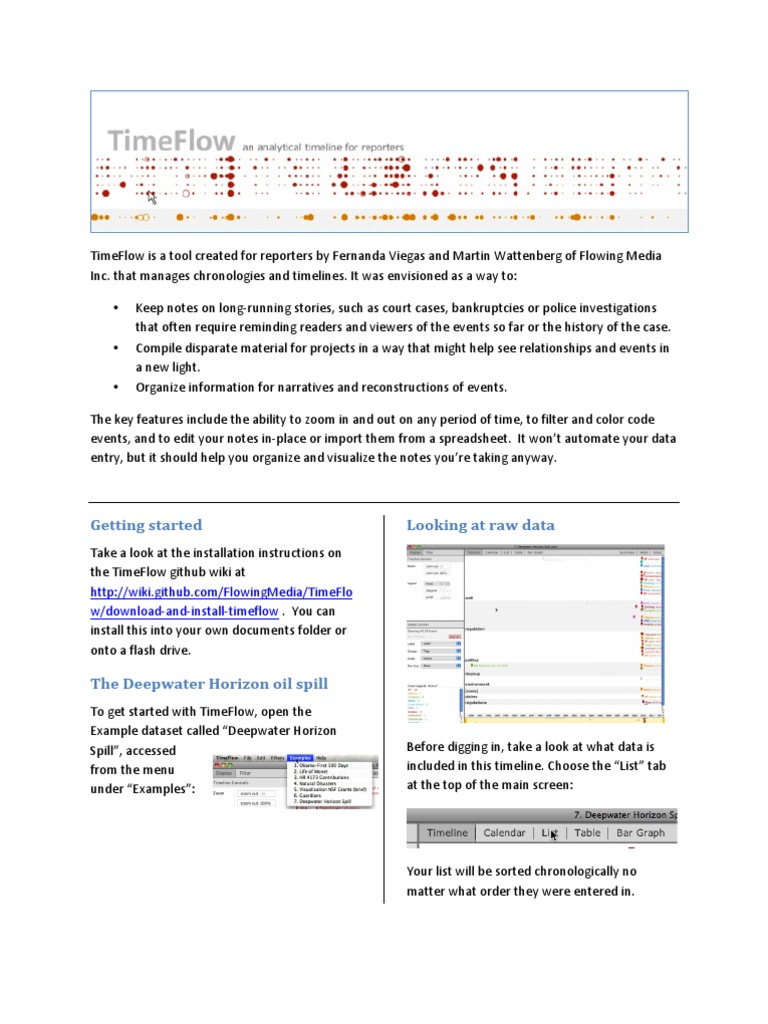 TimeFlow Tutorial | PDF | Microsoft Excel | Comma Separated Values