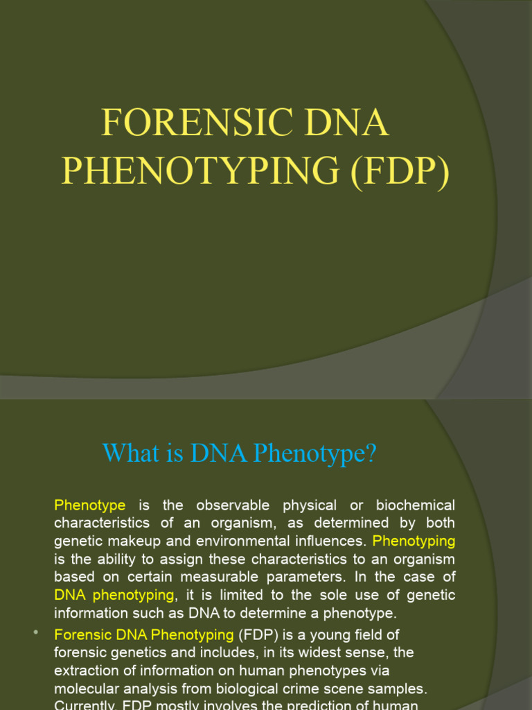 Forensic Dna Phenotyping (FDP) | PDF | Single Nucleotide Polymorphism ...