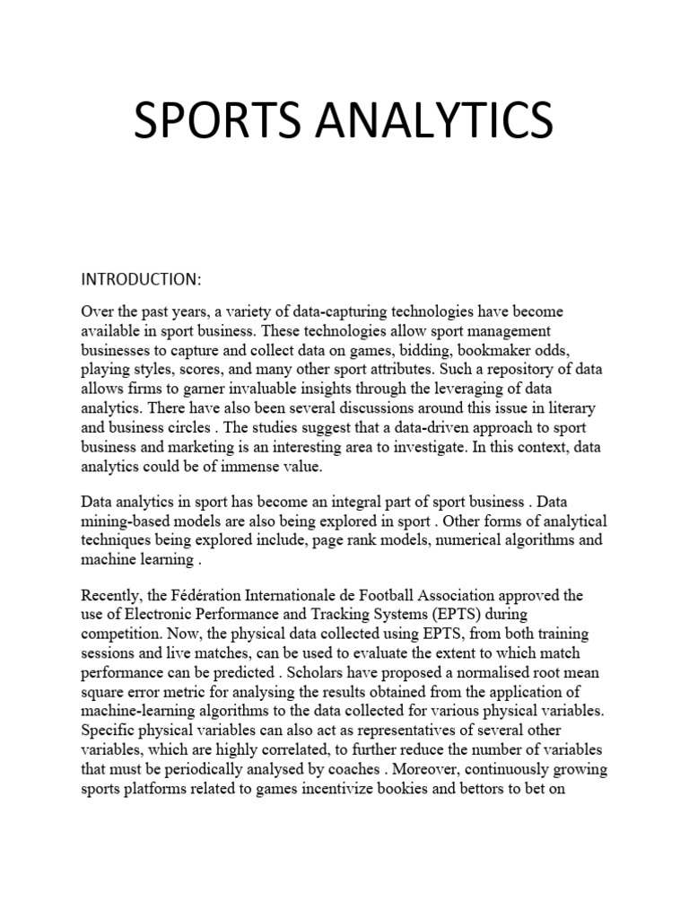 Sports Analytics in Cricket Predictions | PDF | Analytics | Cricket