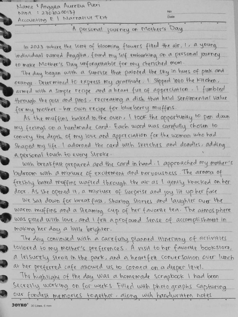 Personal Narrative Text | PDF