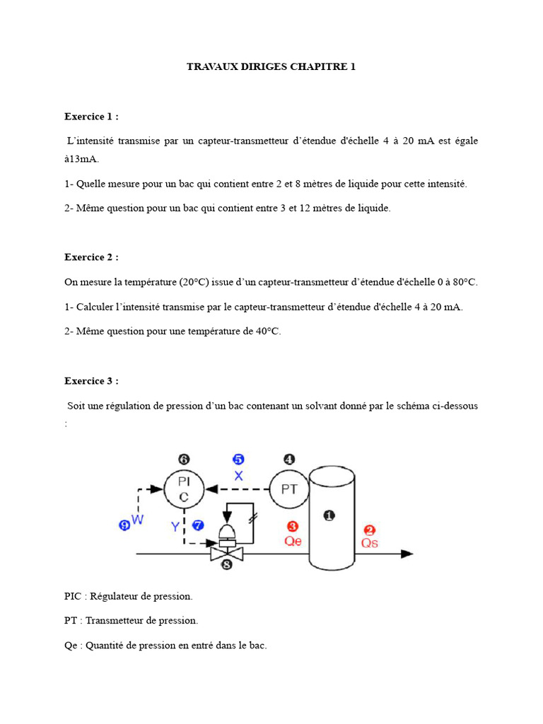 Travaux Dirigés Chapitre 1 | PDF