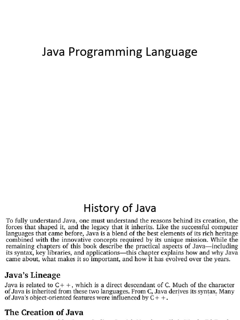 Java Programming Language | PDF | Computer Programming | Programming