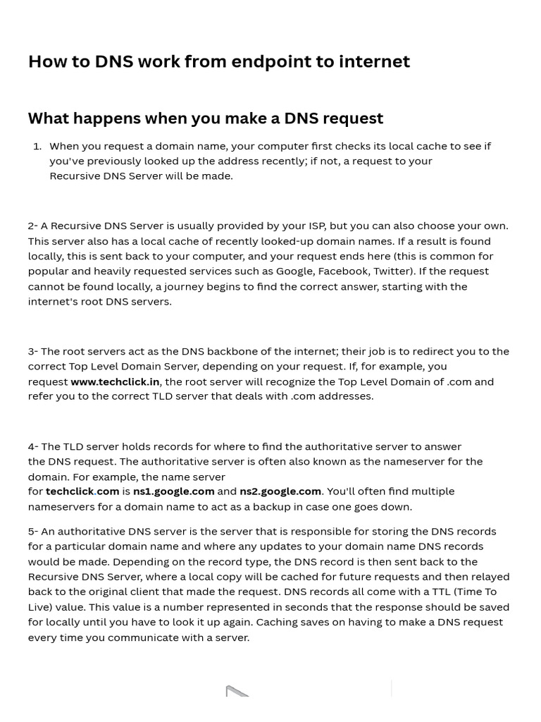 Understanding Dns From Request To Response Pdf Computers
