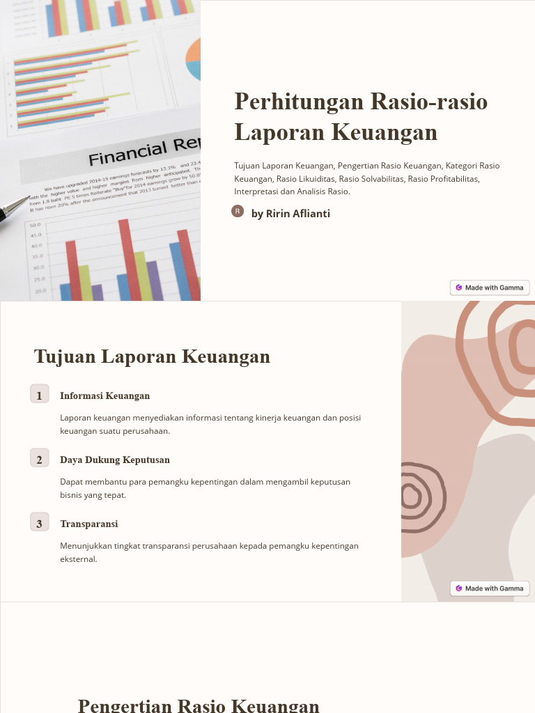 Perhitungan Rasio Rasio Laporan Keuangan | PDF