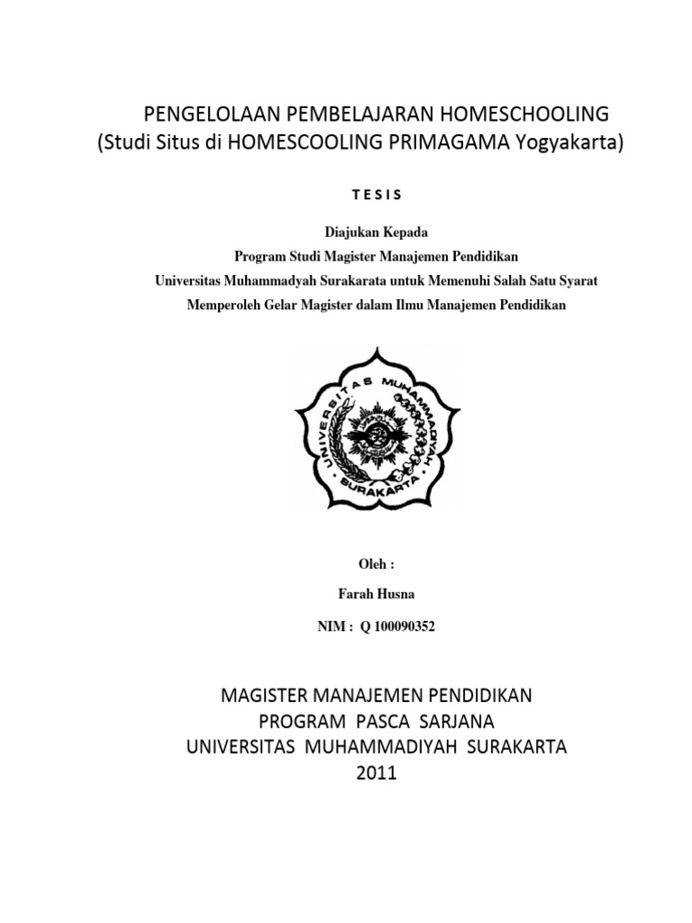 Pengelolaan Pembelajaran Homeschooling | PDF