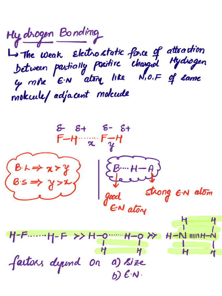 Hydrogen Bonding | PDF | Chemical Polarity | Chemical Bond