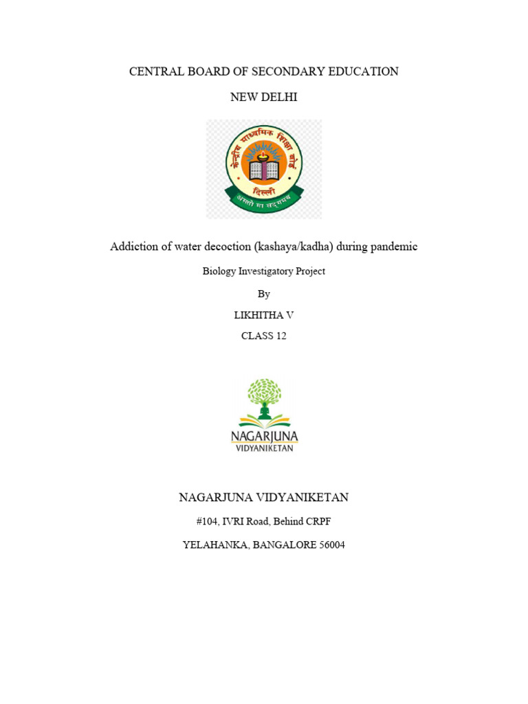 Class 12 Bio Project SAMPLE | PDF