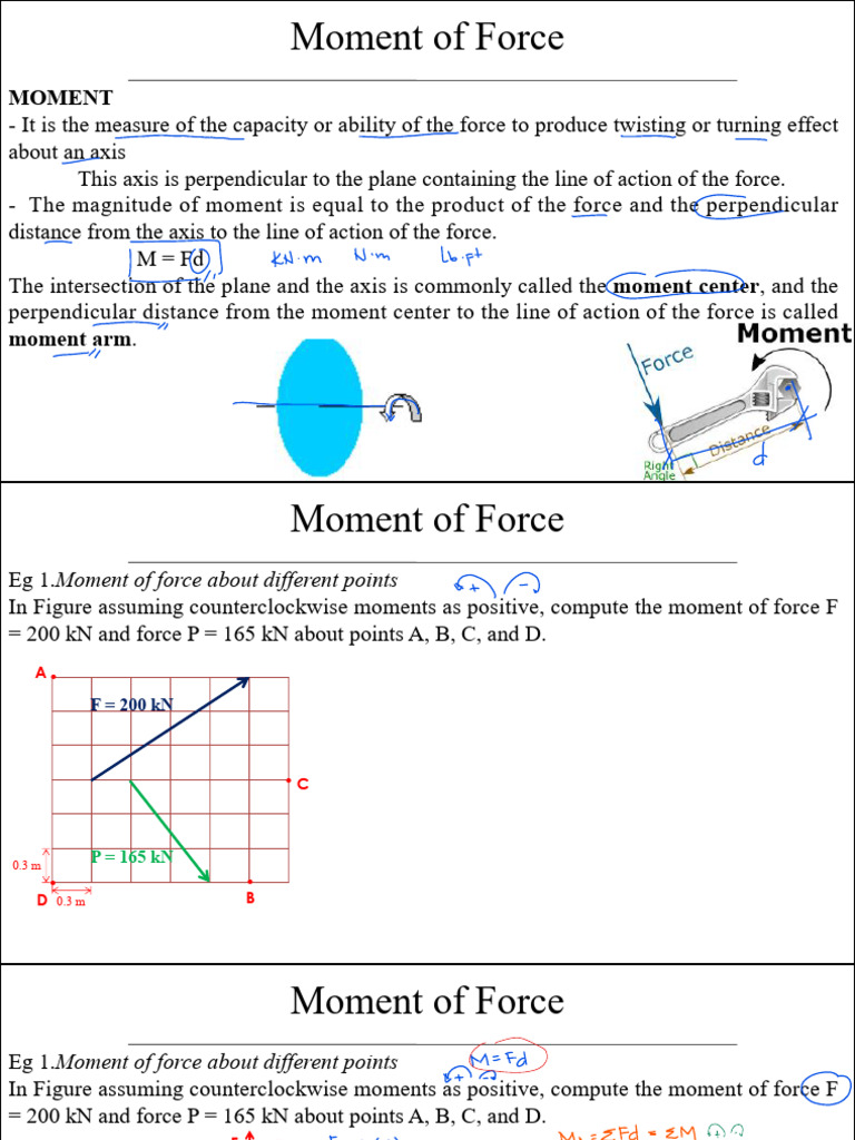 MEC 01 3 Moment of Force | PDF