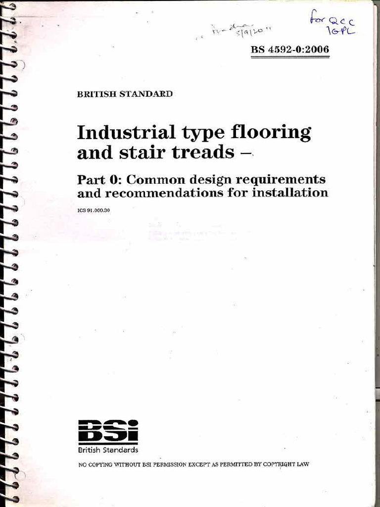 BS 4592-0-2006 | PDF