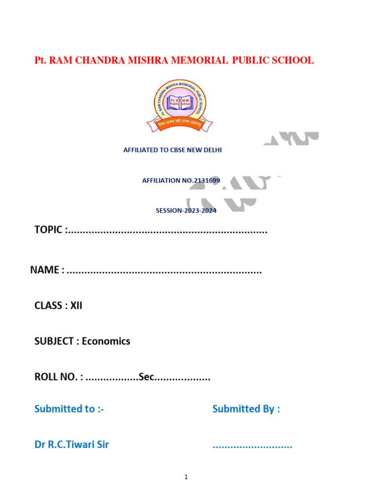 Project Details Class XII | PDF