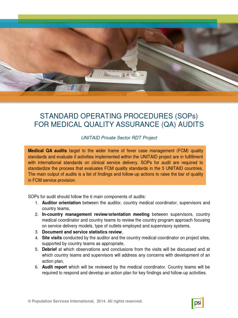 SOPs For Audit | PDF | Technology & Engineering