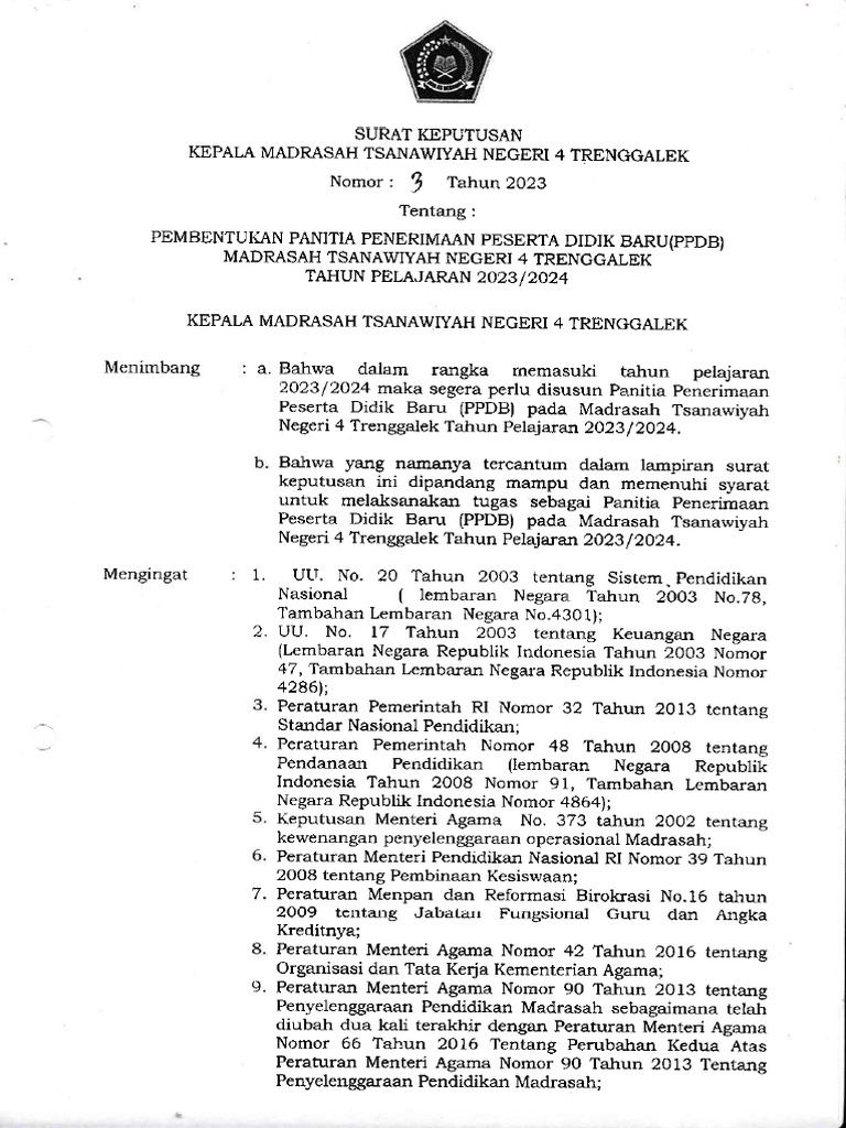 SK PPDB - 2023 | PDF