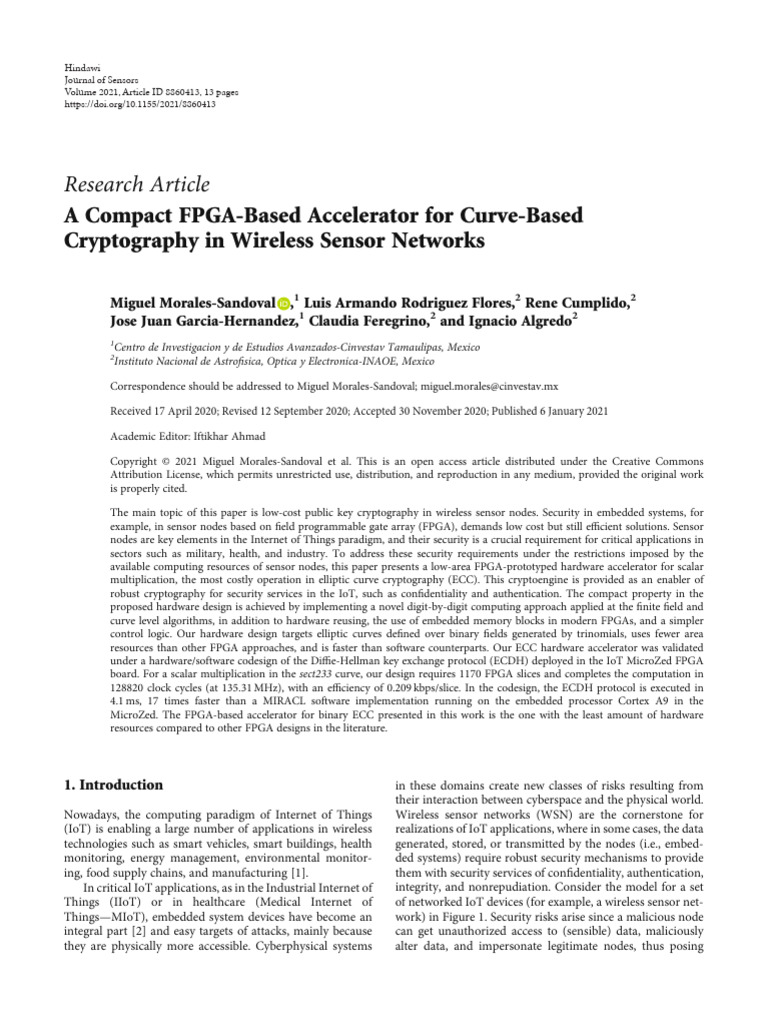 A Compact FPGA-Based Accelerator For Curve-Based C | PDF A Compact FPGA-Based Accelerator For Curve-Based C | PDF
