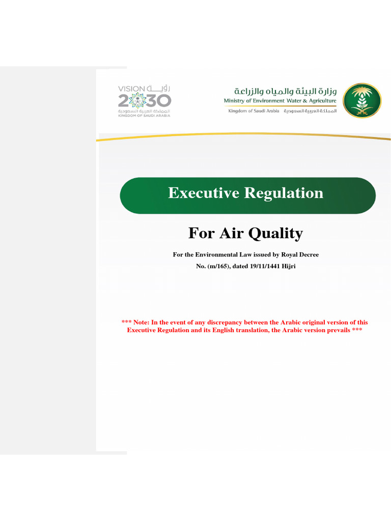 Air Quality Regulation Guide | PDF | Air Pollution | Incineration